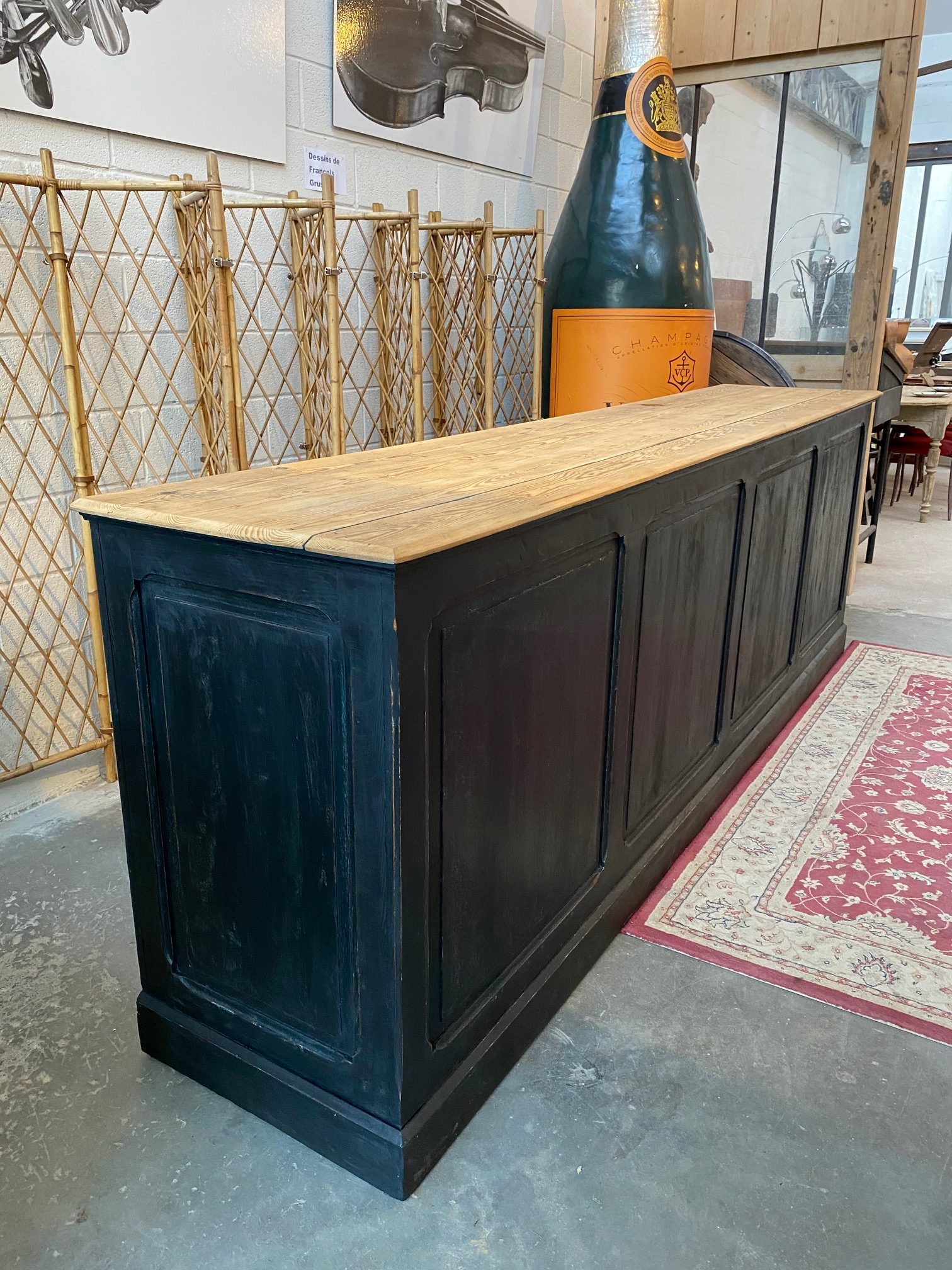 Grand comptoir de commerce patiné - Nord Factory