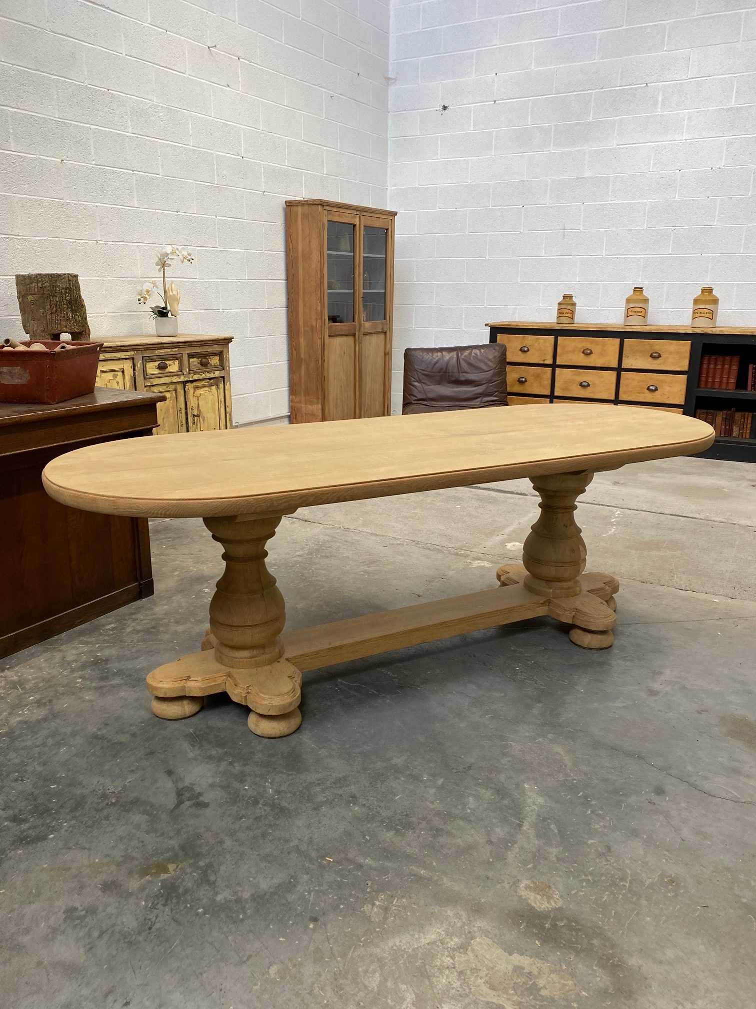 Table de type monastère en chêne - Nord Factory