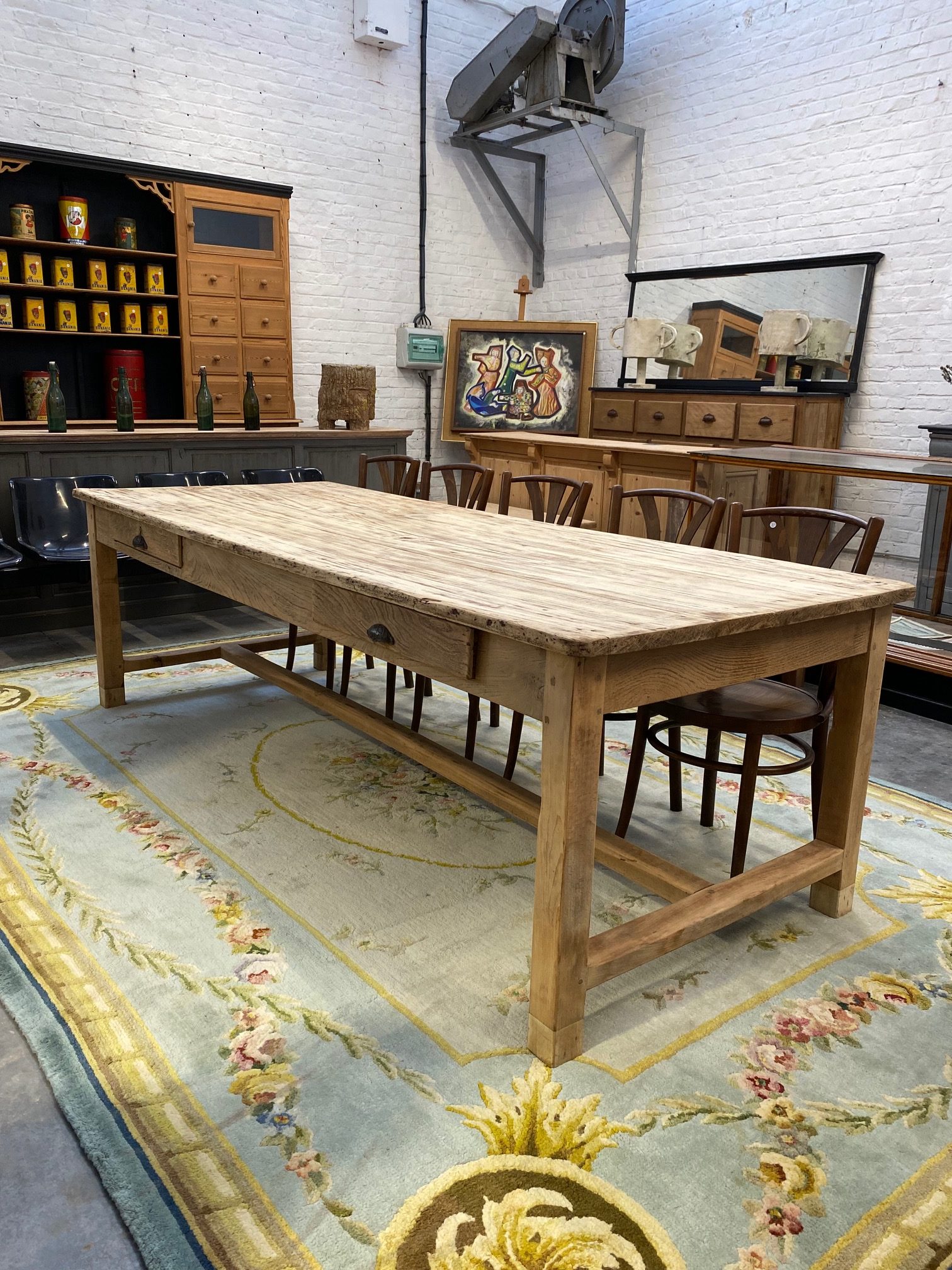 Grande table de ferme en chêne - Nord Factory