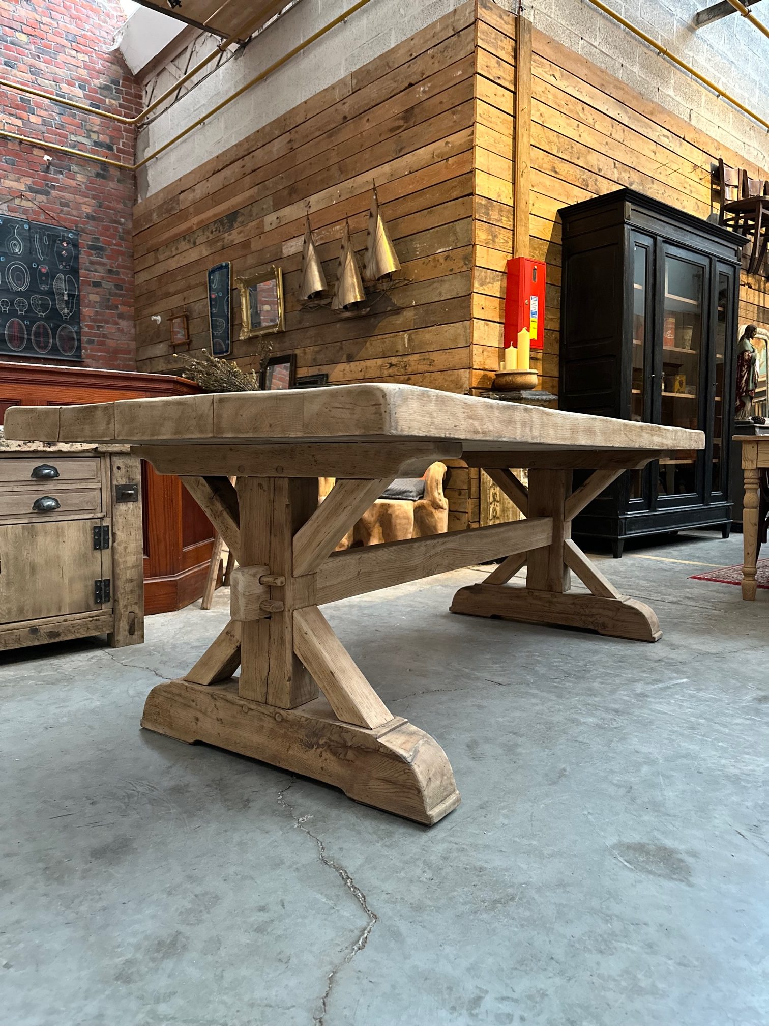 Grande table de ferme en chêne massif - Nord Factory